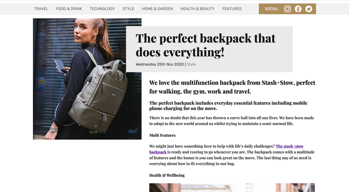 November Features – Stash+Stow